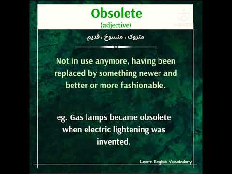 Obsolete | Learn English Vocabulary