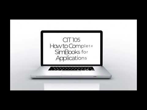 CIT 105 SimBooks for Applications BbUltra