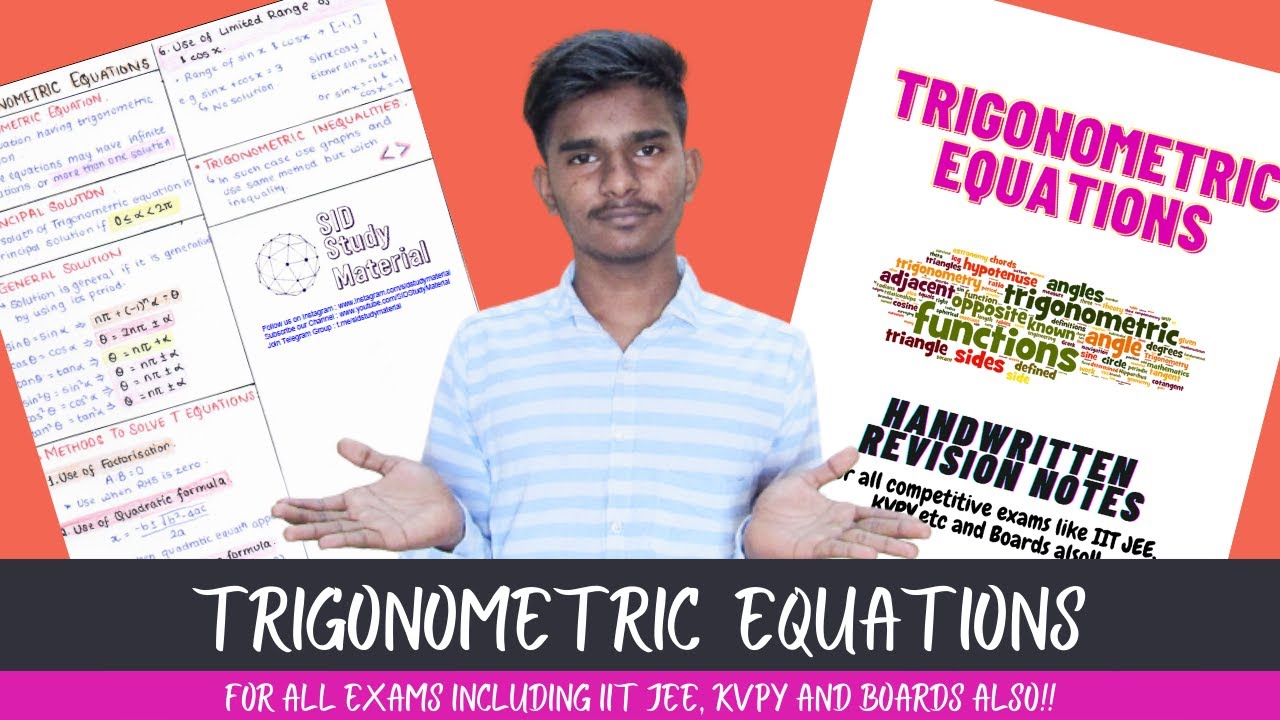 Best Handwritten Revision Notes of Trigonometric Equations | Class 11 & 12 | Maths | For All Exams