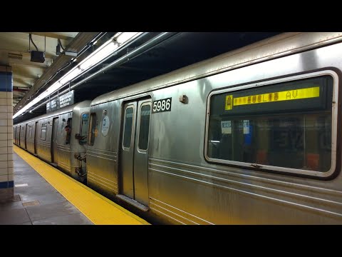 R46s #5986 & #5985 Euclid Av bound (A) leaving Shepherd Avenue