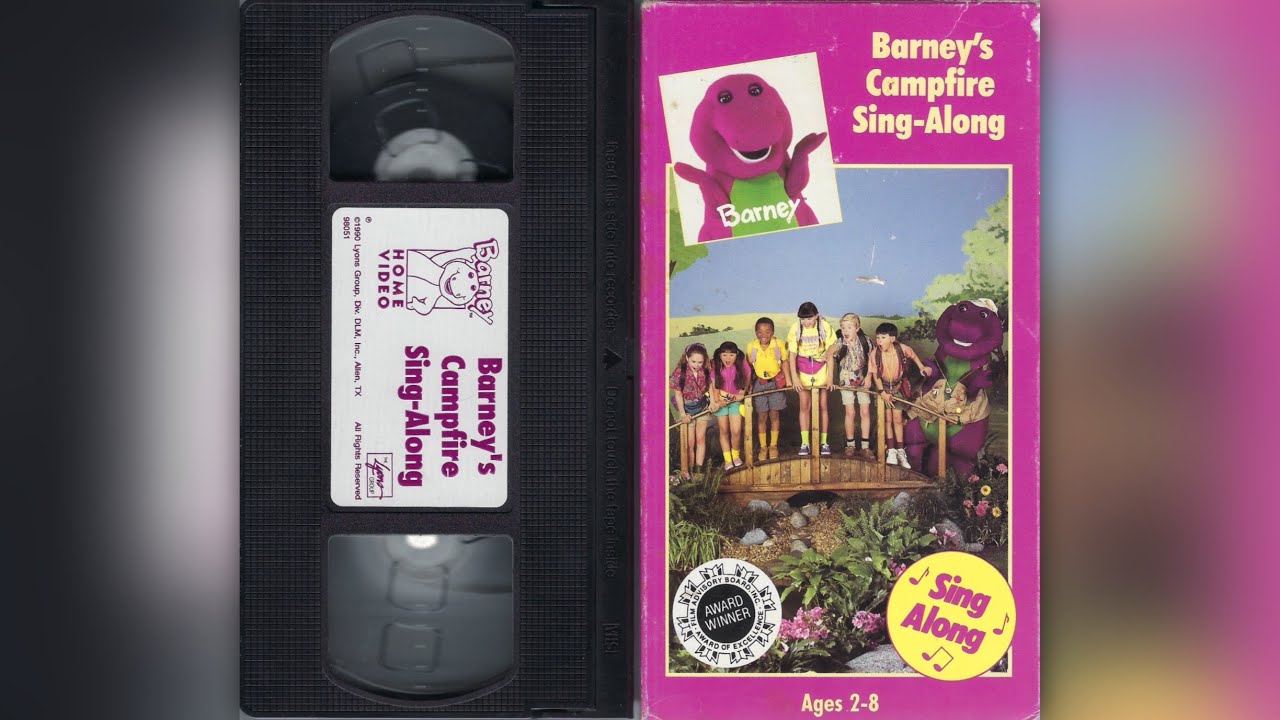 Barney’s Campfire Sing-Along [1990] - 1992 VHS Release (Black VHS)
