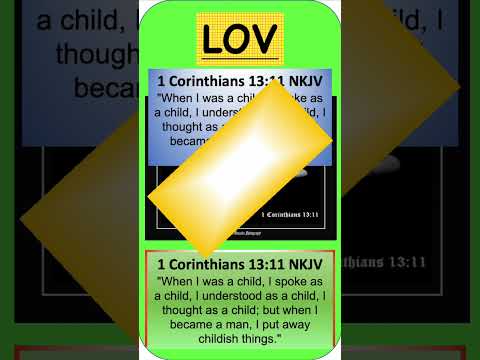 #shorts LOV 1 Corinthians 13:11 NKJV, Learn One Verse, YOU CAN DO IT!