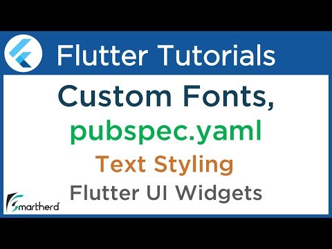 Flutter Custom Fonts In Text Widget Text Style In Flutter Tutorial
