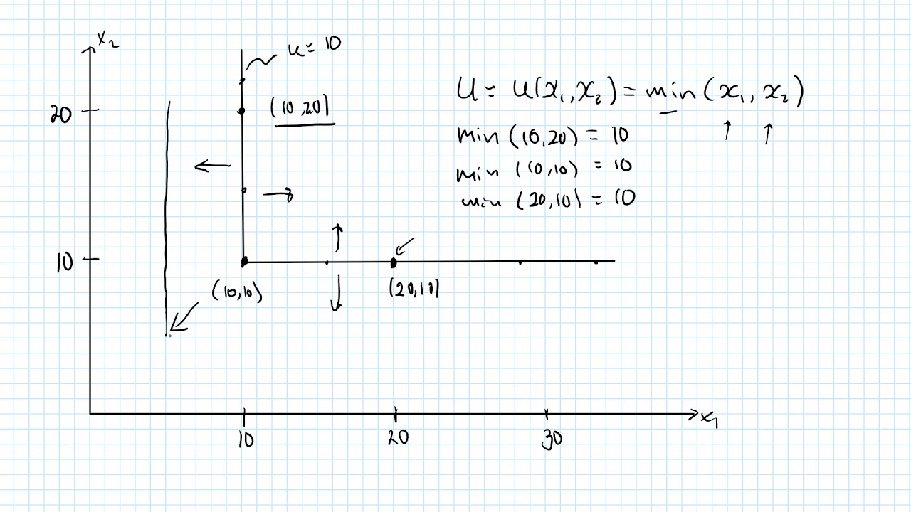 Utility function when goods are perfect complements