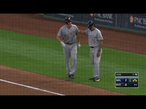 MIL@PIT: Suter injured on HBP, stays in the game