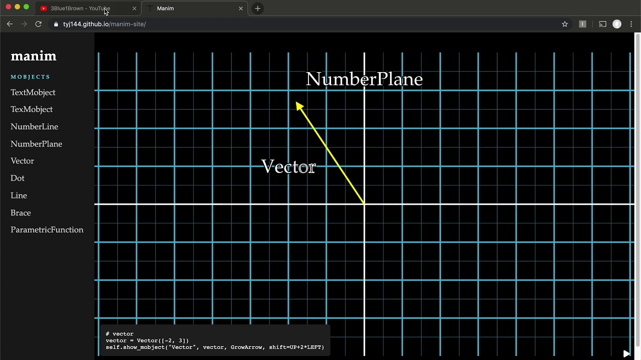 Manim Interactive Docs