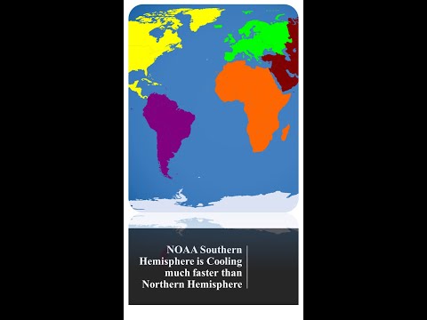 The Southern Hemisphere is Cooling Much Faster than the Northern Hemisphere according to NOAA Data
