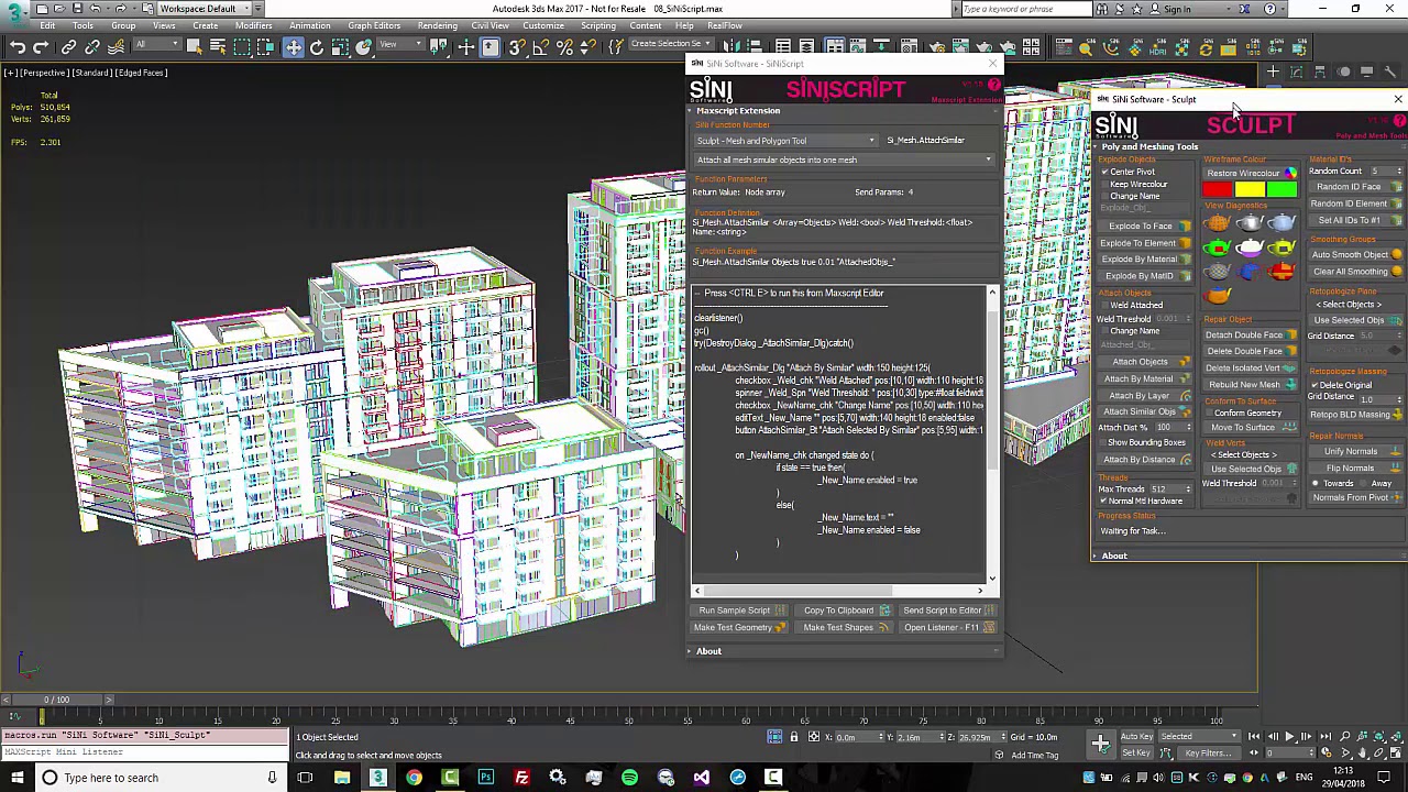 3ds Max Maxscript extension Siniscript plugin
