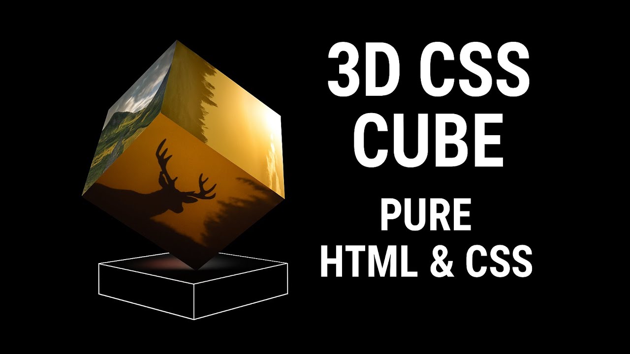 3D Rotating Cube Using Pure HTML & CSS | CSS Animation Tutorial