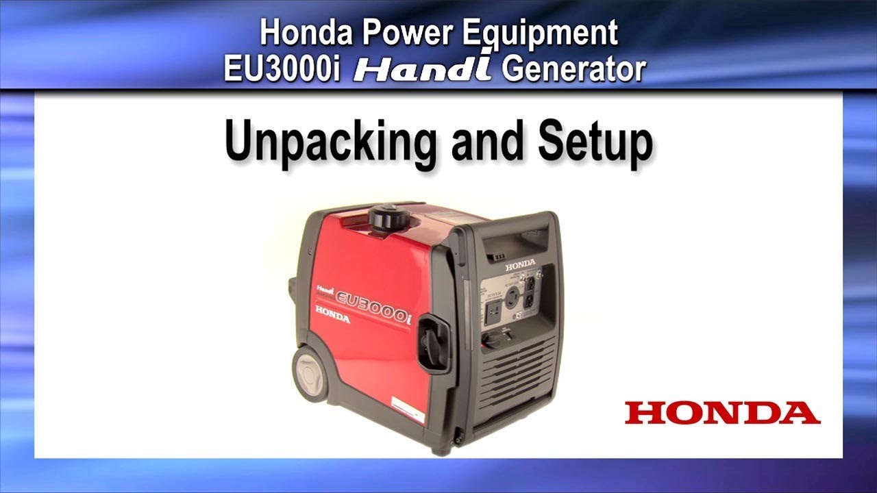 EU3000i Handi Generator Unpacking and Setup