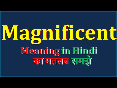 Magnificent Meaning in Hindi | Magnificent का अर्थ | Magnificent Means | Magnificent Example |