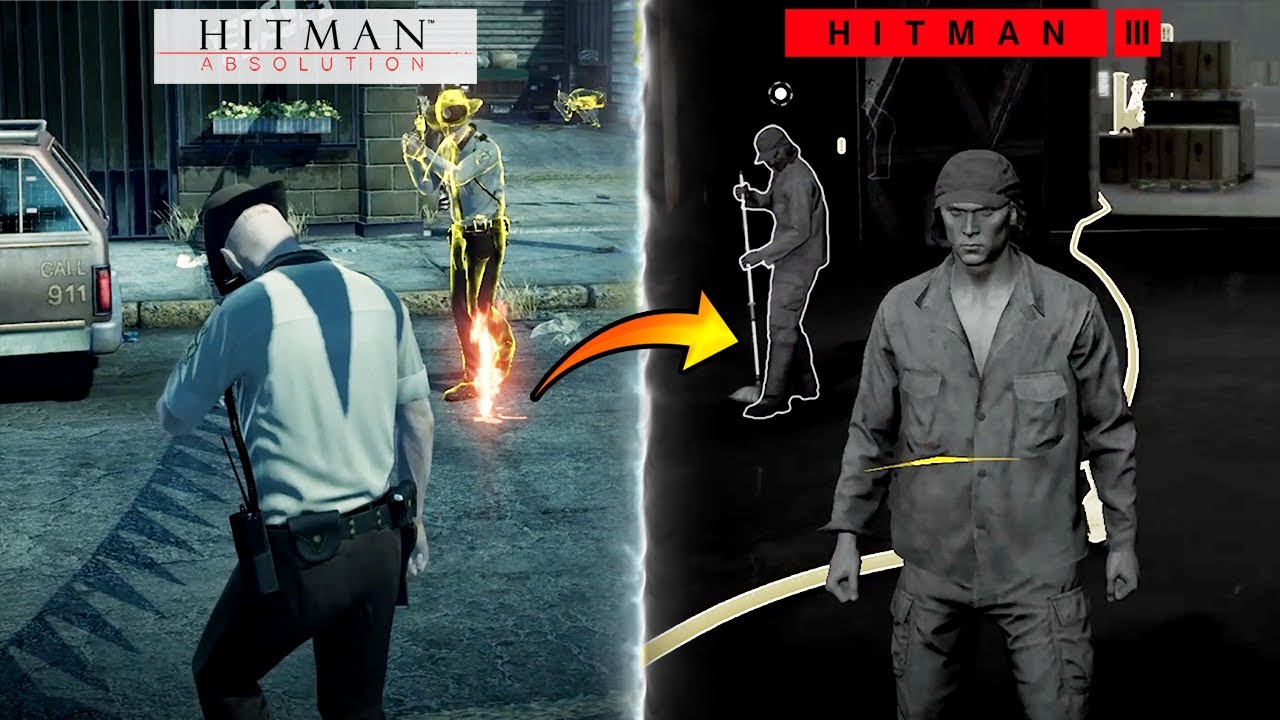 Hitman Absolution VS Hitman 3 Details Comparison
