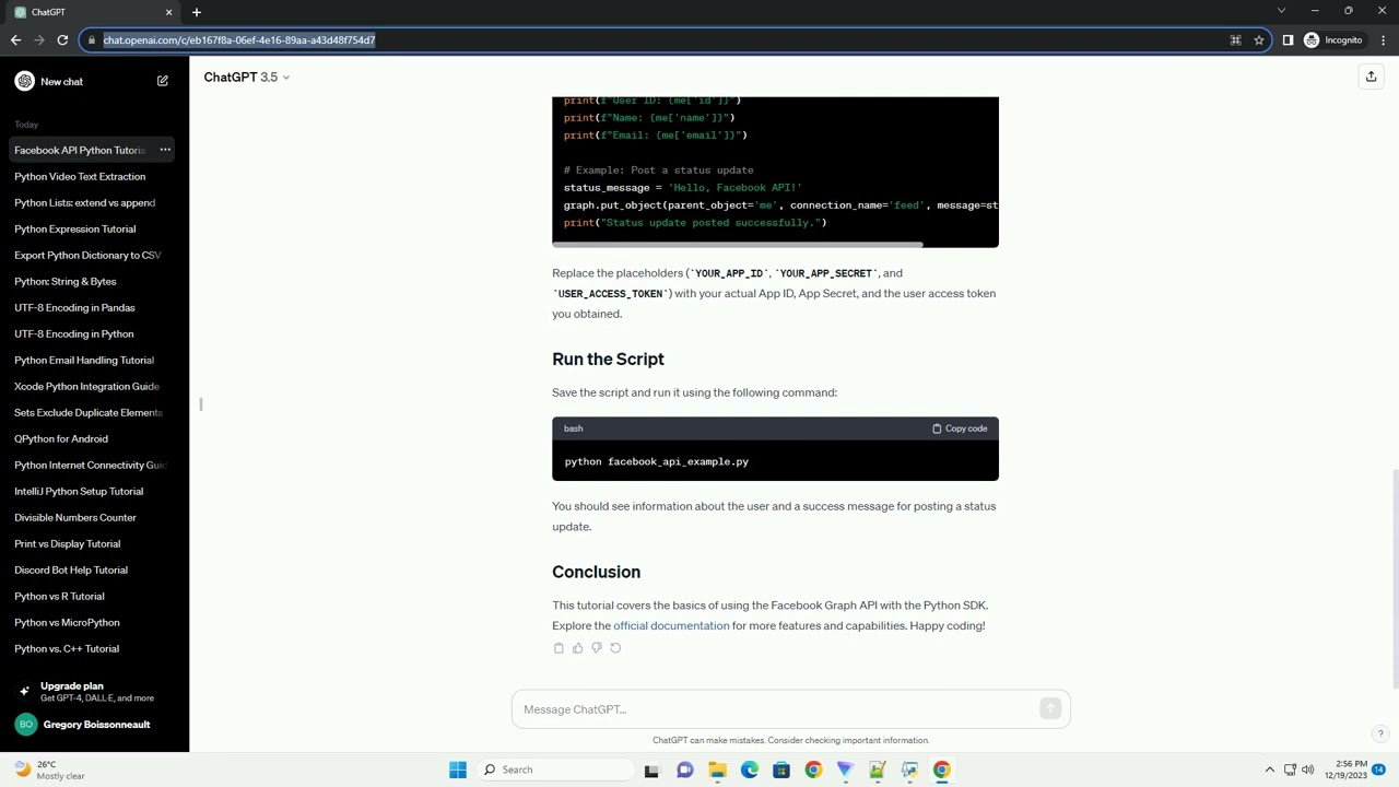 facebook graph api python sdk