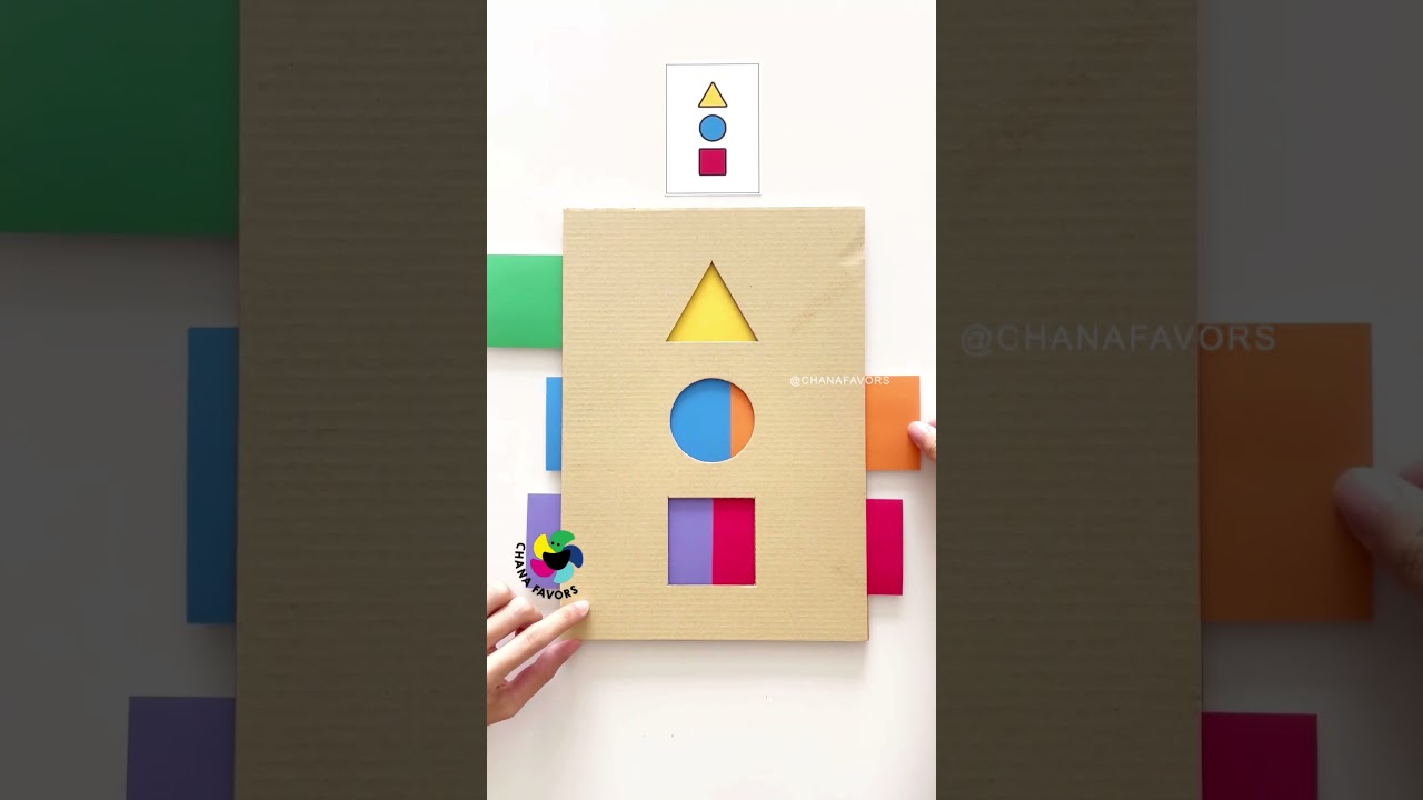 Kids Activity 🧩 | Shape Color Match #printables  #chanafavors #kidsactivities #learningthroughplay