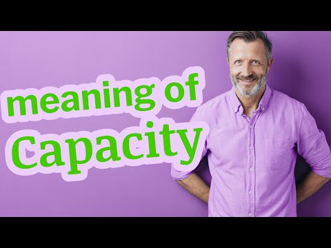 Capacity | Meaning of capacity