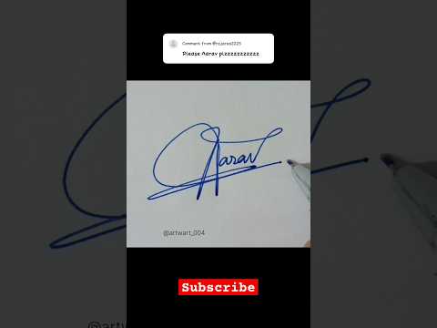 Aarav name signature style