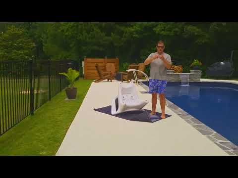 Assembling Tenjam Woosah In-Pool Chair. For use in on the pool sun shelf (aka. tanning ledge)