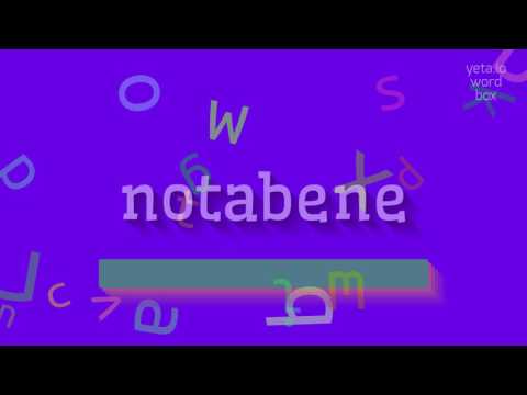 How to say "notabene"! (High Quality Voices)