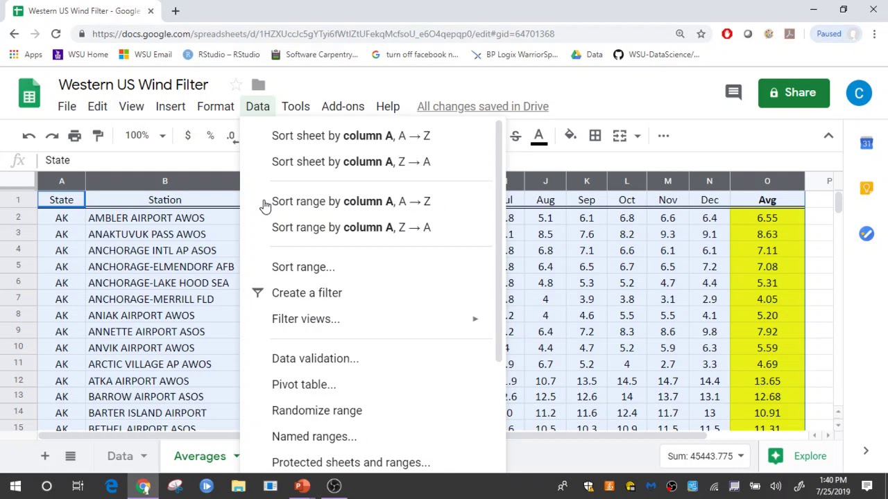 Filter & Sort via Google Sheets