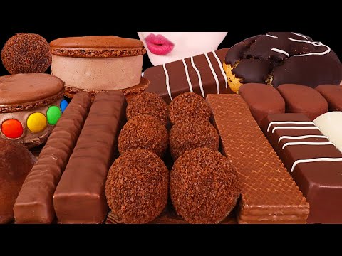 ASMR MUKBANG|CHOCOLATE PARTY *ICE CREAM, MOCHI, TICO, DUBAI CHOCOLATE 초콜릿 파티 EATING SOUNDS 디저트 먹방