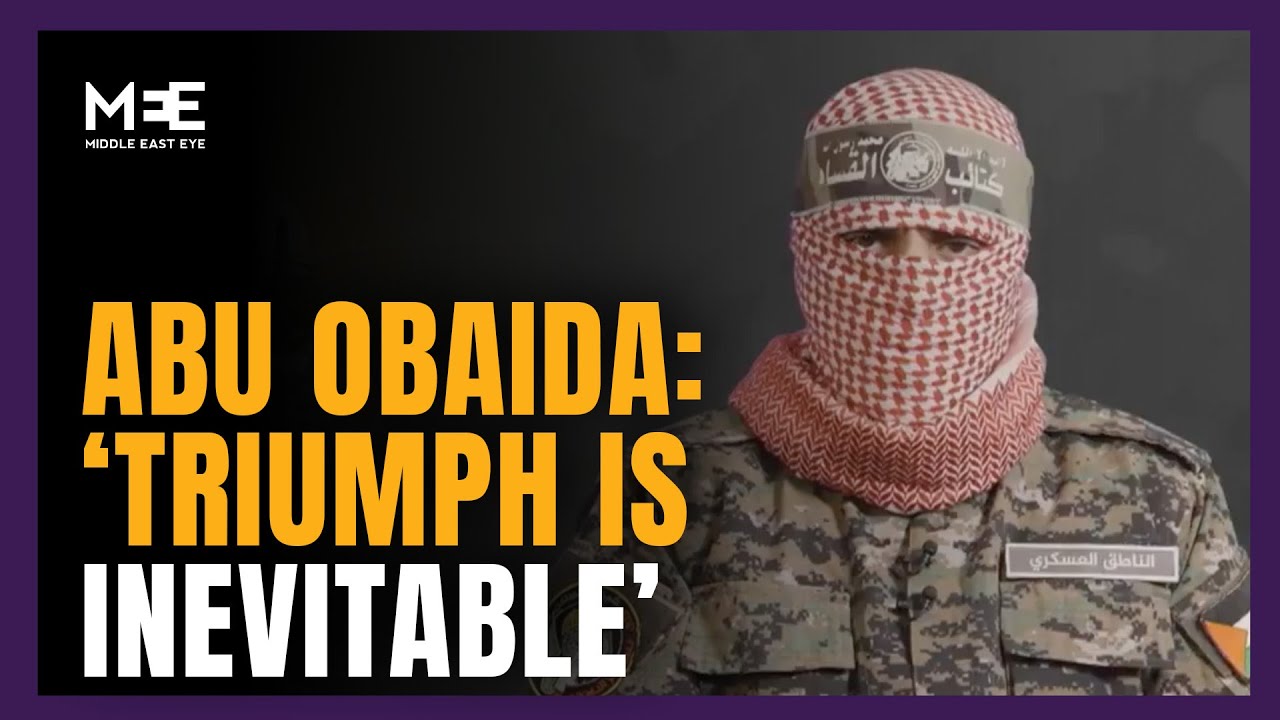 Abu Obaida delivers first speech since ceasefire