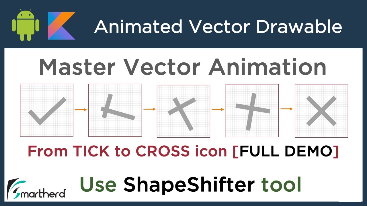 Animated Vector Drawable animation using ShapeShifter tool in Android
