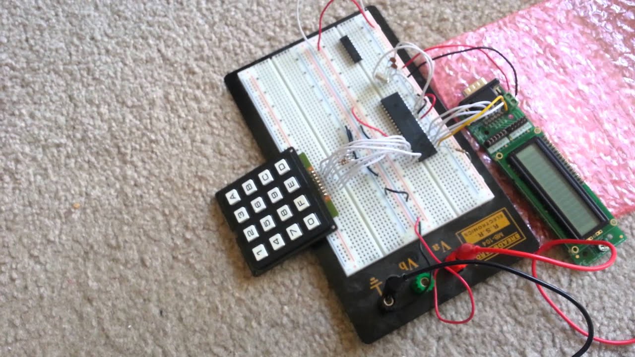 Keypad and LCD testing with Microcontroller.