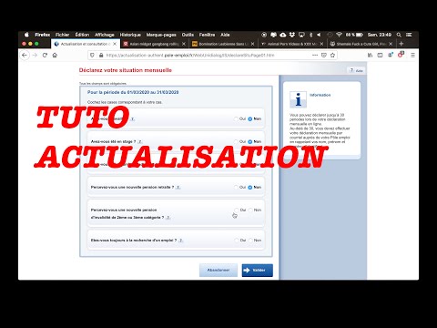 Tuto actualisation pole emploi durant le confinement