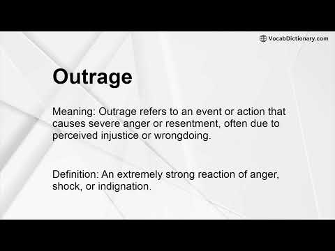 Outrage Meaning