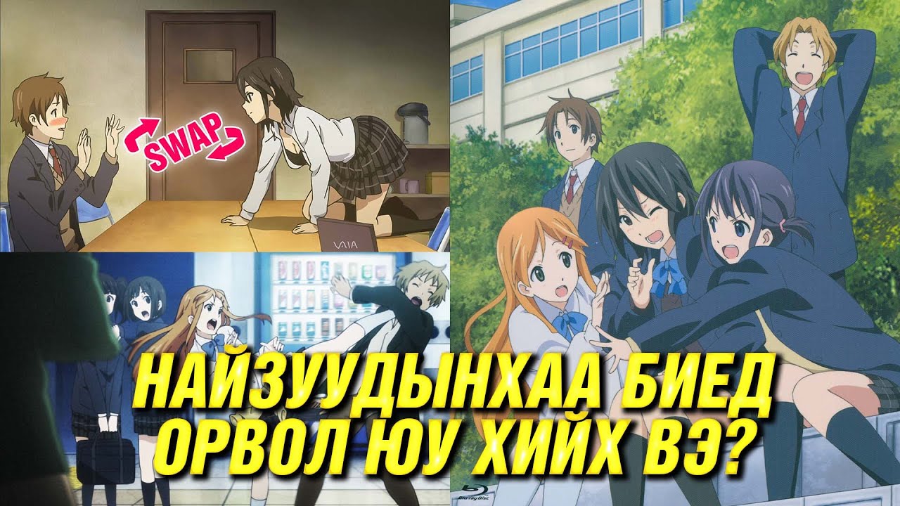 НАЙЗУУДЫН ДУНДАХ ЖИНХЭНЭ СОРИЛТ! (Kokoro Connect)