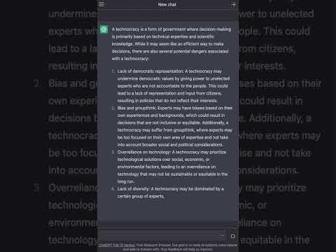 What are the dangers of a technocracy? #shorts #chatgpt
