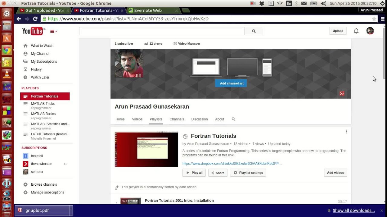 Fortran Programming Tutorials (Revised ) : 028 : Finishing the program, Links to GNUplots, Programs