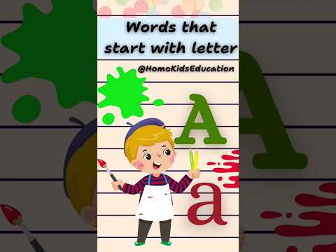 Words that start with letter A#shorts #kidslearning #kidstv  #kidsvideo #homokidseducation