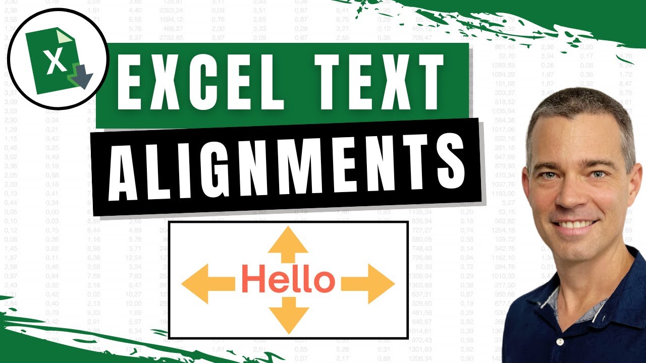 How to Align Text in Excel - Left, Center, Right (Lesson 28 of 50)