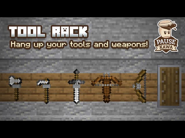 Tool Rack - Hang up your tools and weapons! Minecraft Data Pack