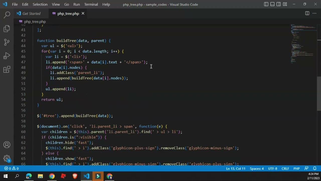Collapsible Tree View from Json Array