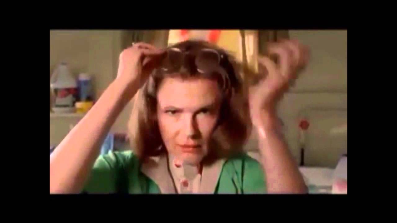 Edward Scissorhands -- Peg fixes Edwards Makeup.