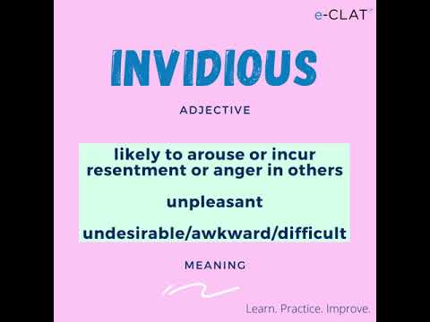 INVIDIOUS | Word meaning | Word of the Day 53