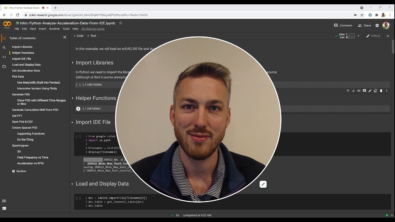 How to Analyze Acceleration as a Function of RPM from Recorded Data in Python with Google Colab