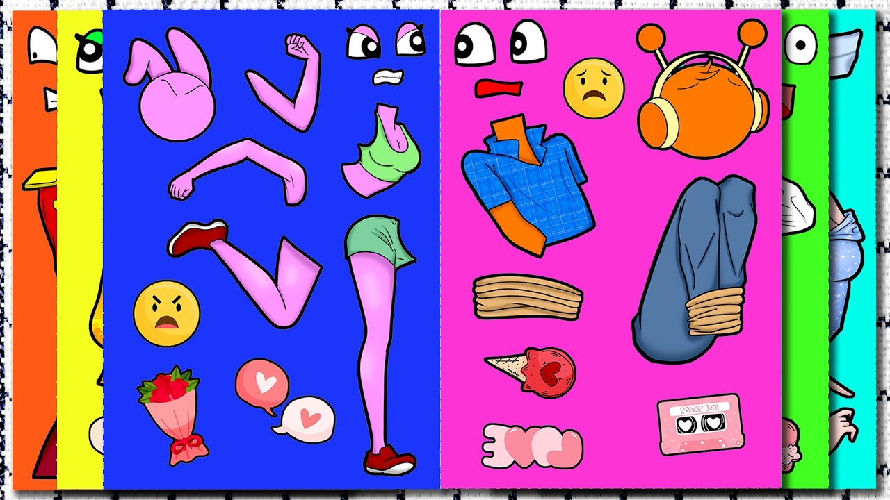 [Sticker Book ASMR] Incredibox Sprunki – Pinki Chases to Win Back Oren from Vineria 😤💔 SUS MOD