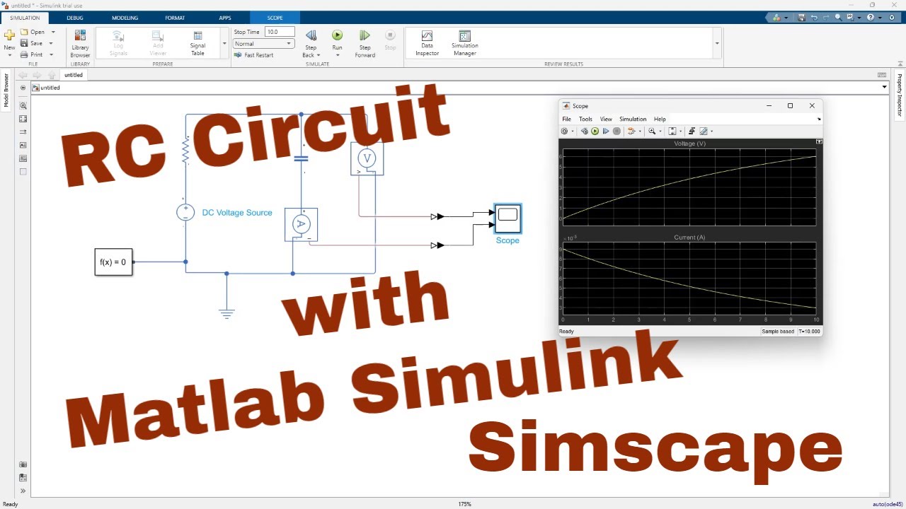 Matlab Simulink Simscape RC Circuit