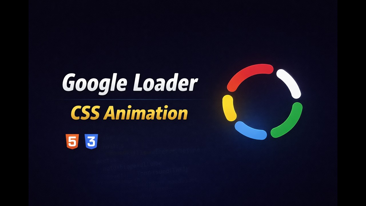 Google Loader Animation with HTML & CSS | SVG Spinner Tutorial