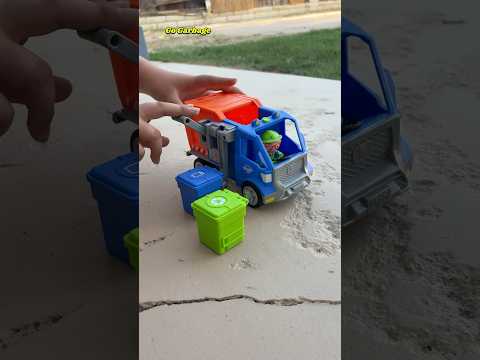 Blippi Garbage Truck Toy Collecting Bins 🎶 Garbage Truck Song