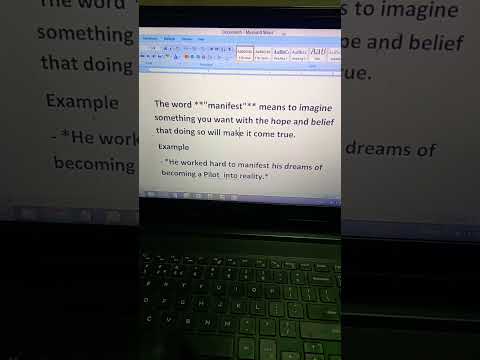 Meaning of Manifest #englishspeaking