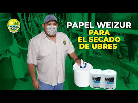 Papel Weizur para el secado de ubres