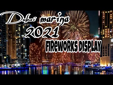 New year firework in dubai marina 2021
