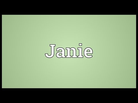 Janie Meaning