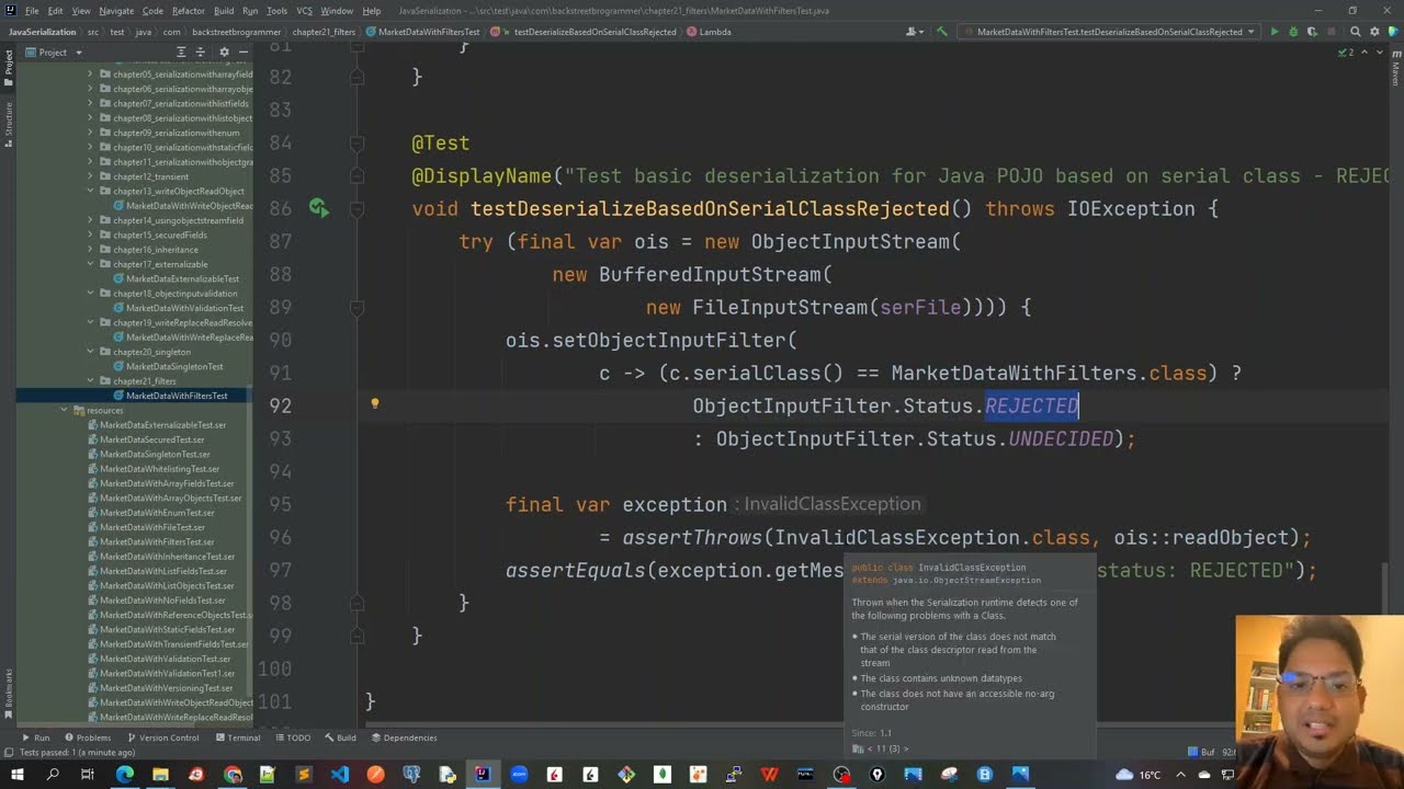 56 - Java Serialization using ObjectInputFilter as REJECTED - Code Demo 2