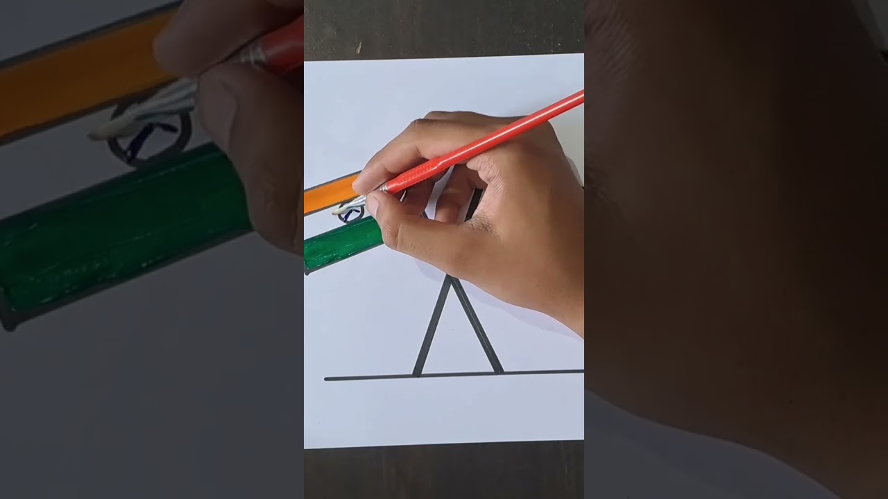 India and Japan flag drawing #indian #japanese #shorts #easydrawing