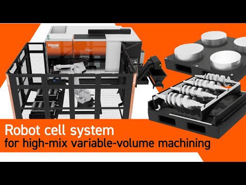 Industrial robot cell with simple teaching-less operation “Ez LOADER 125i”